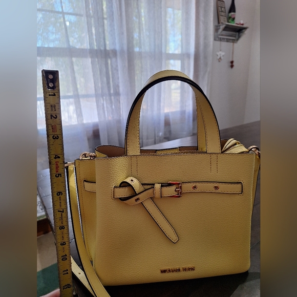 Michael Kors | Bags | Authentic Michael Kors Yellow Emilia Satchel Bag ...